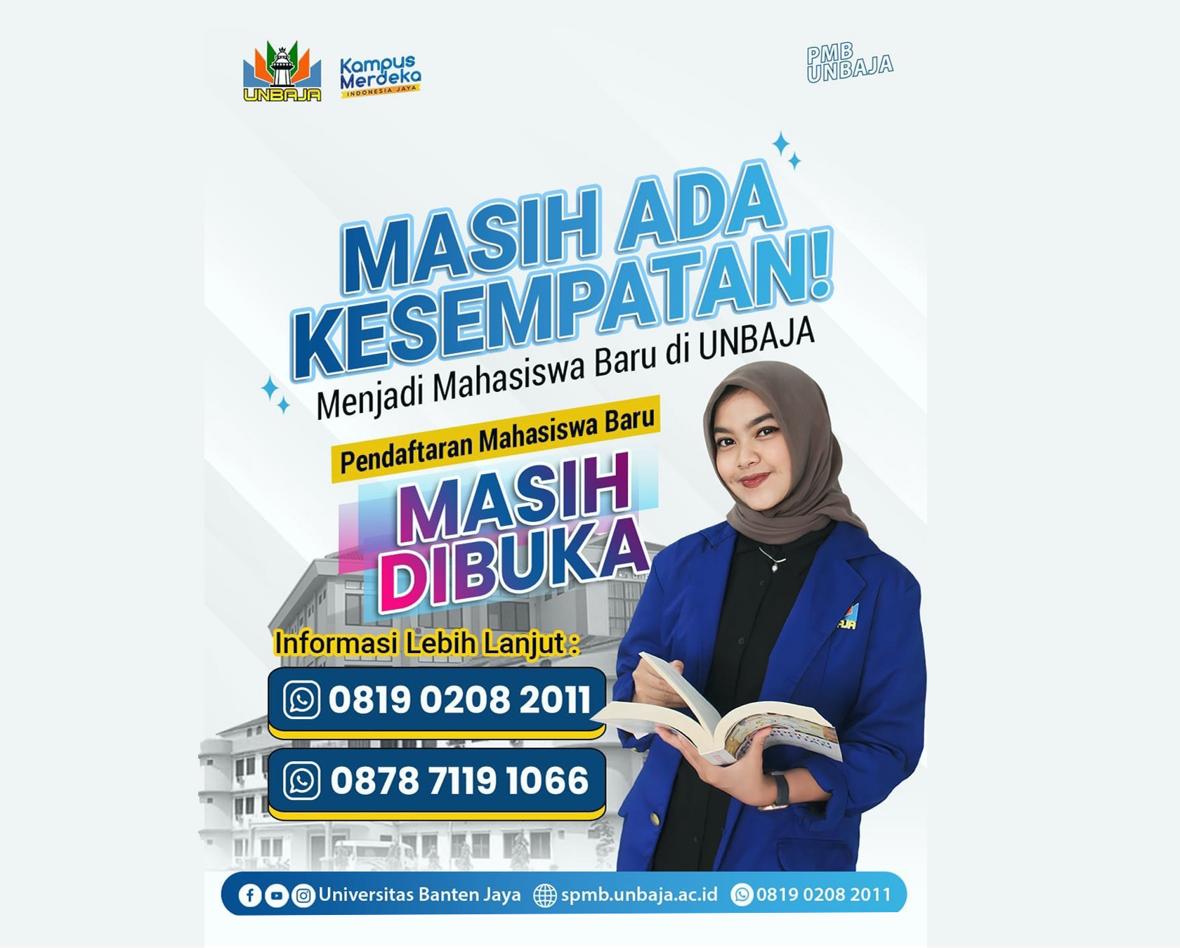 Masih di Buka Penerimaan Mahasiswa Baru di Bulan Oktober 2023 - U N B A J A